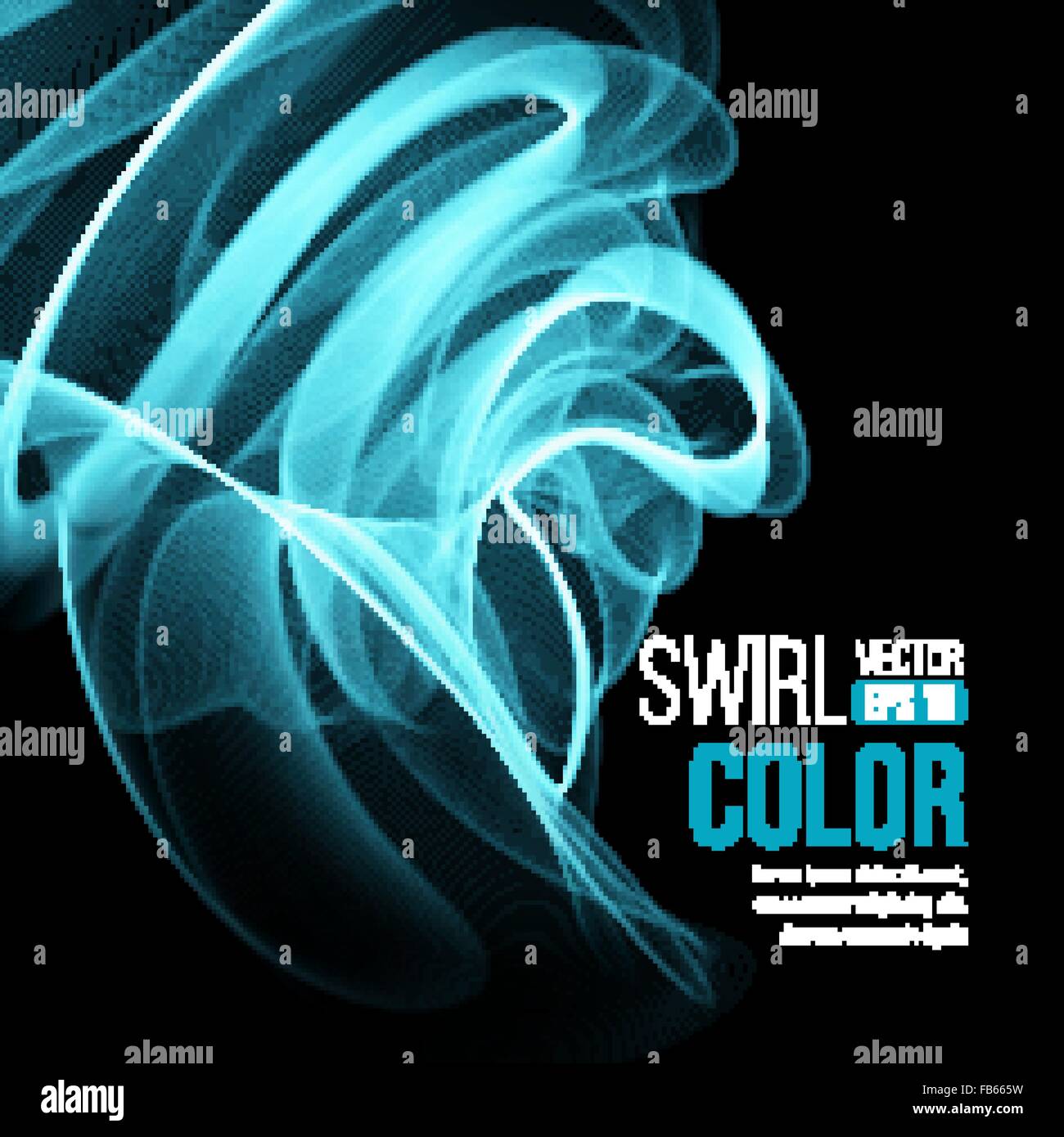 Blue light wave swirl background. Vector illustration Stock Vector ...