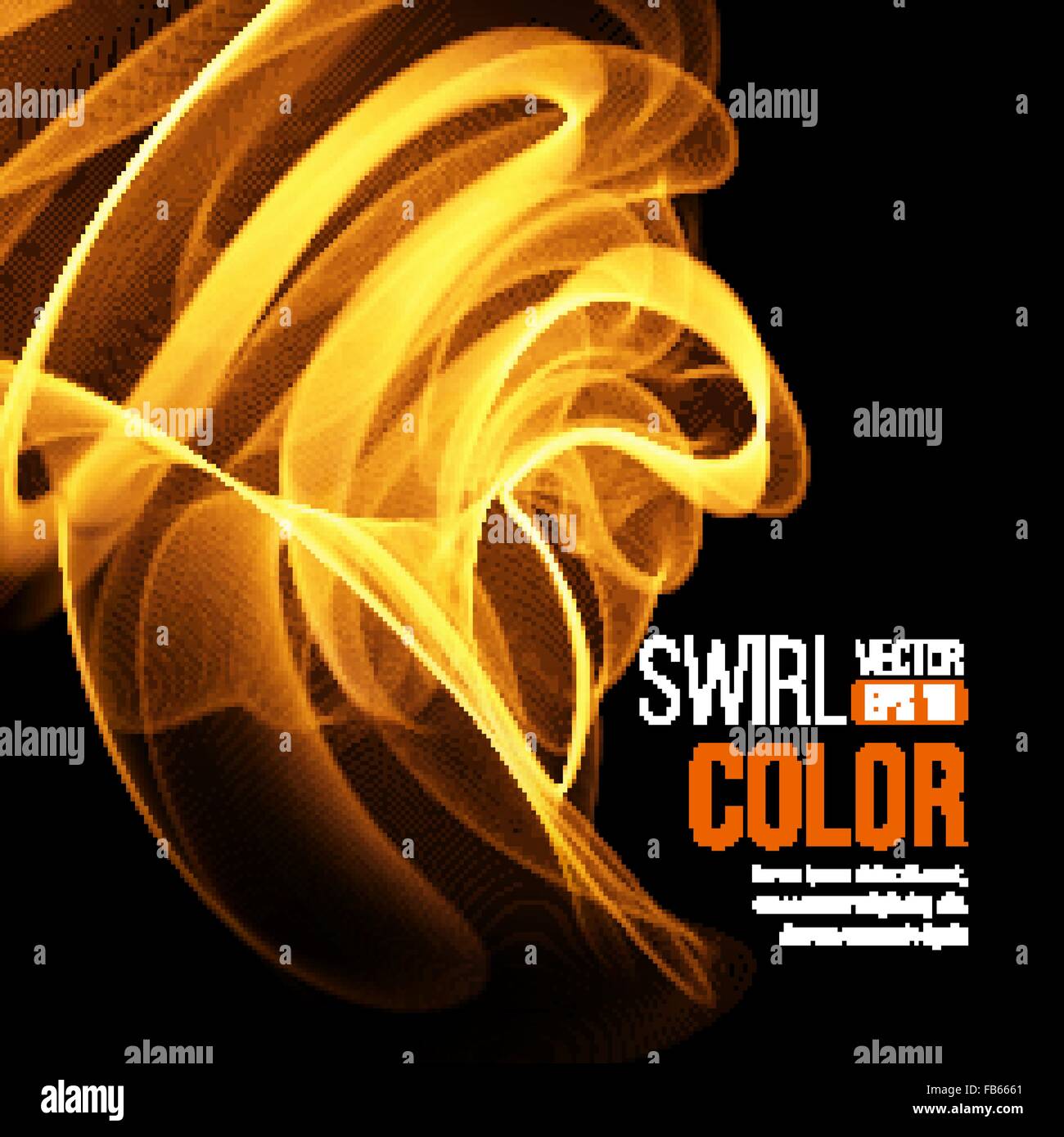 Abstract orange swirl background. Vector illustration Stock Vector ...