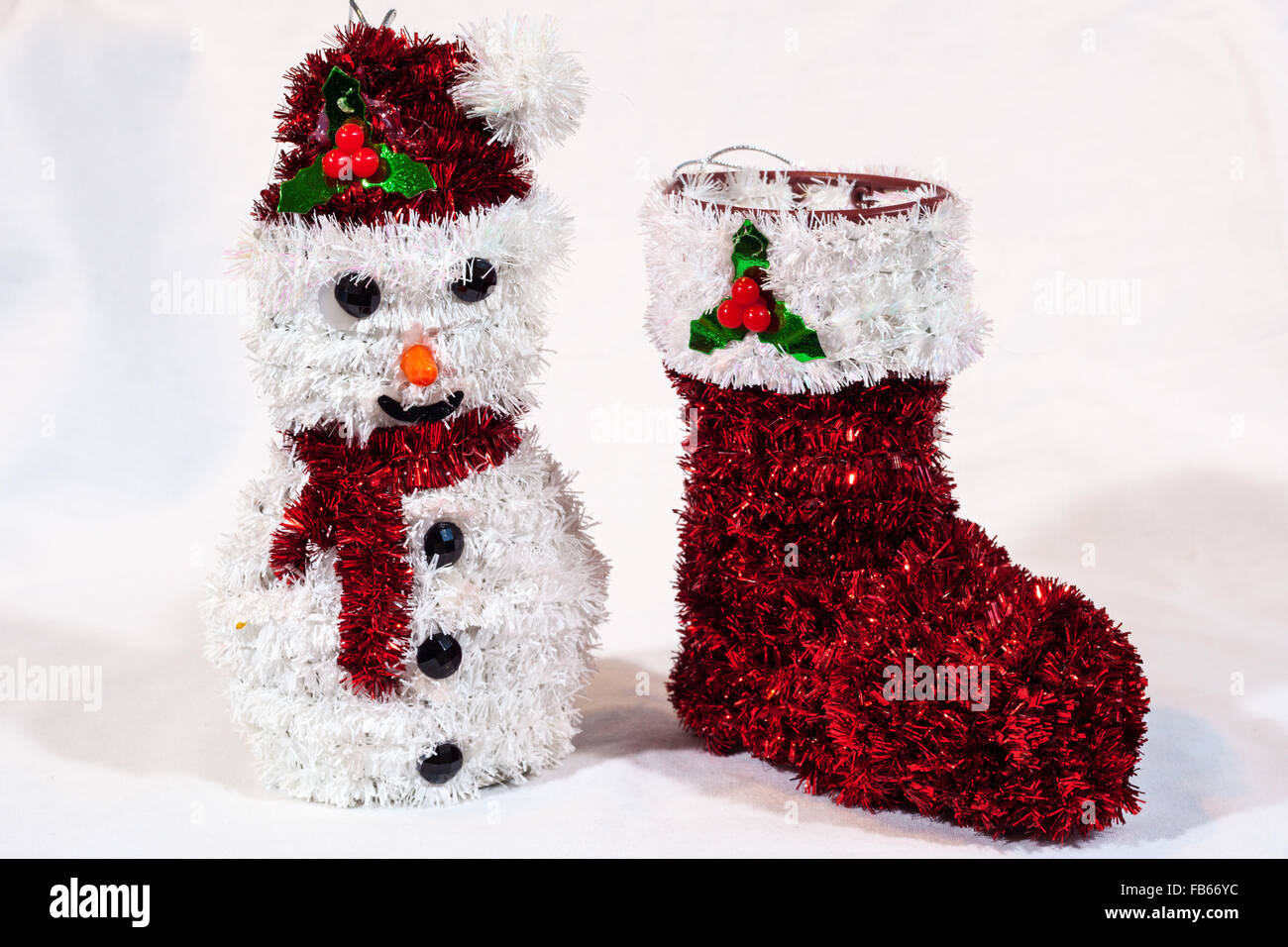 Hanging Christmas Boot Tree Decoration High Resolution Stock ...