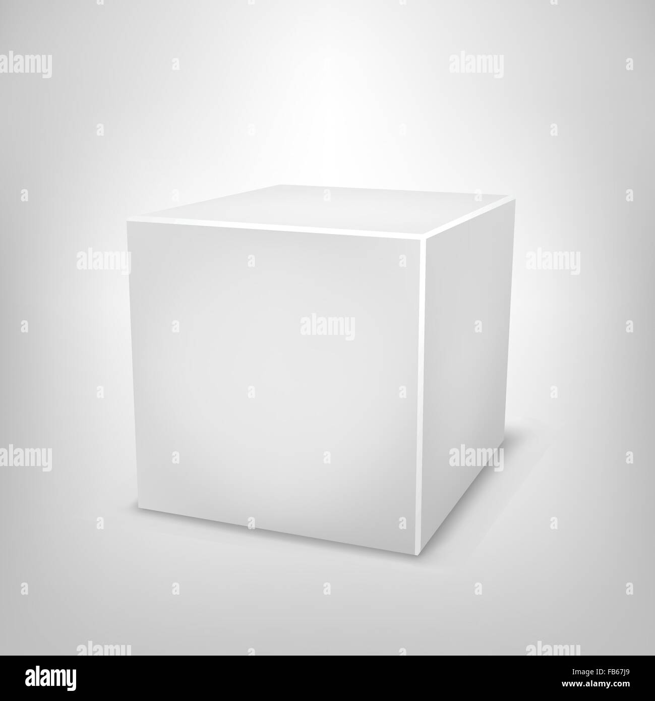 3D white cube Stock Vector Image & Art - Alamy