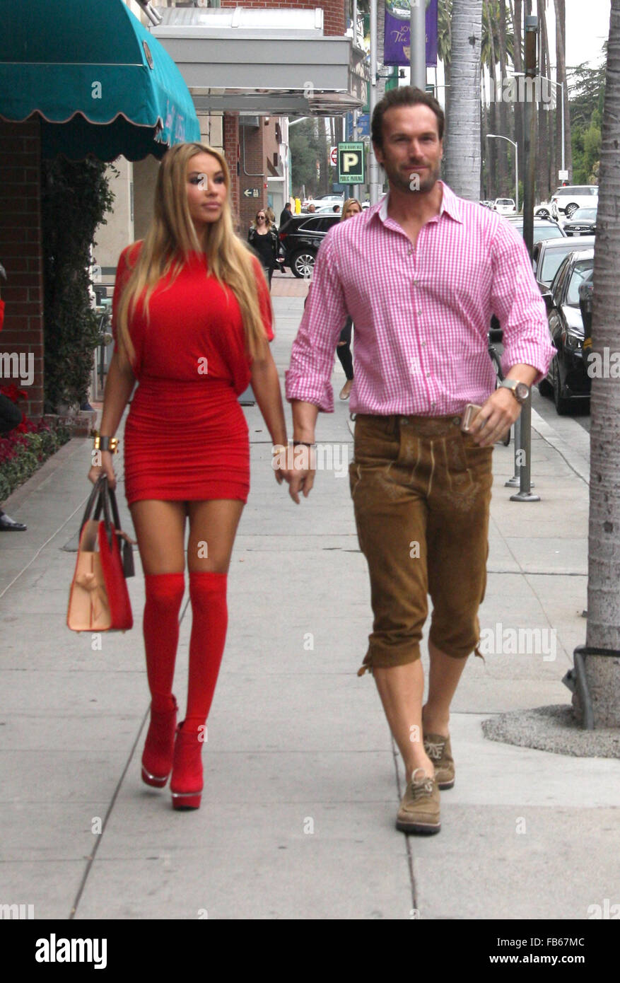 Bastian and Maria Yotta hold hands whilst shopping in Beverly Hills ...