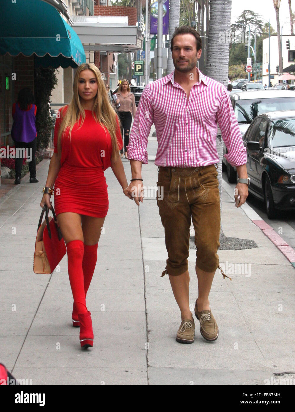 Bastian and Maria Yotta hold hands whilst shopping in Beverly Hills ...