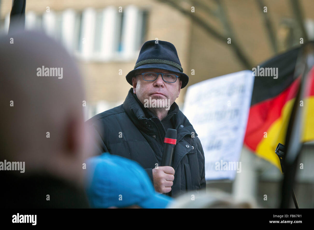 PEGIDA rally and counter protest in Cologne, Germany. January 09, 2016 ...