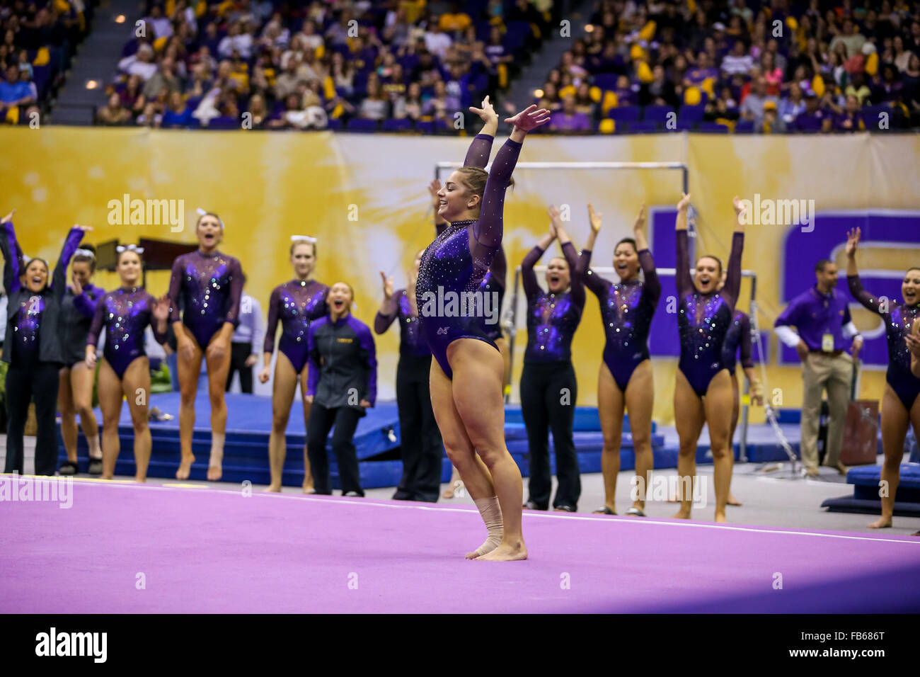 Baton Rouge, LA, USA. 09th Jan, 2016. LSU Tigers McKenna Kelley on the ...