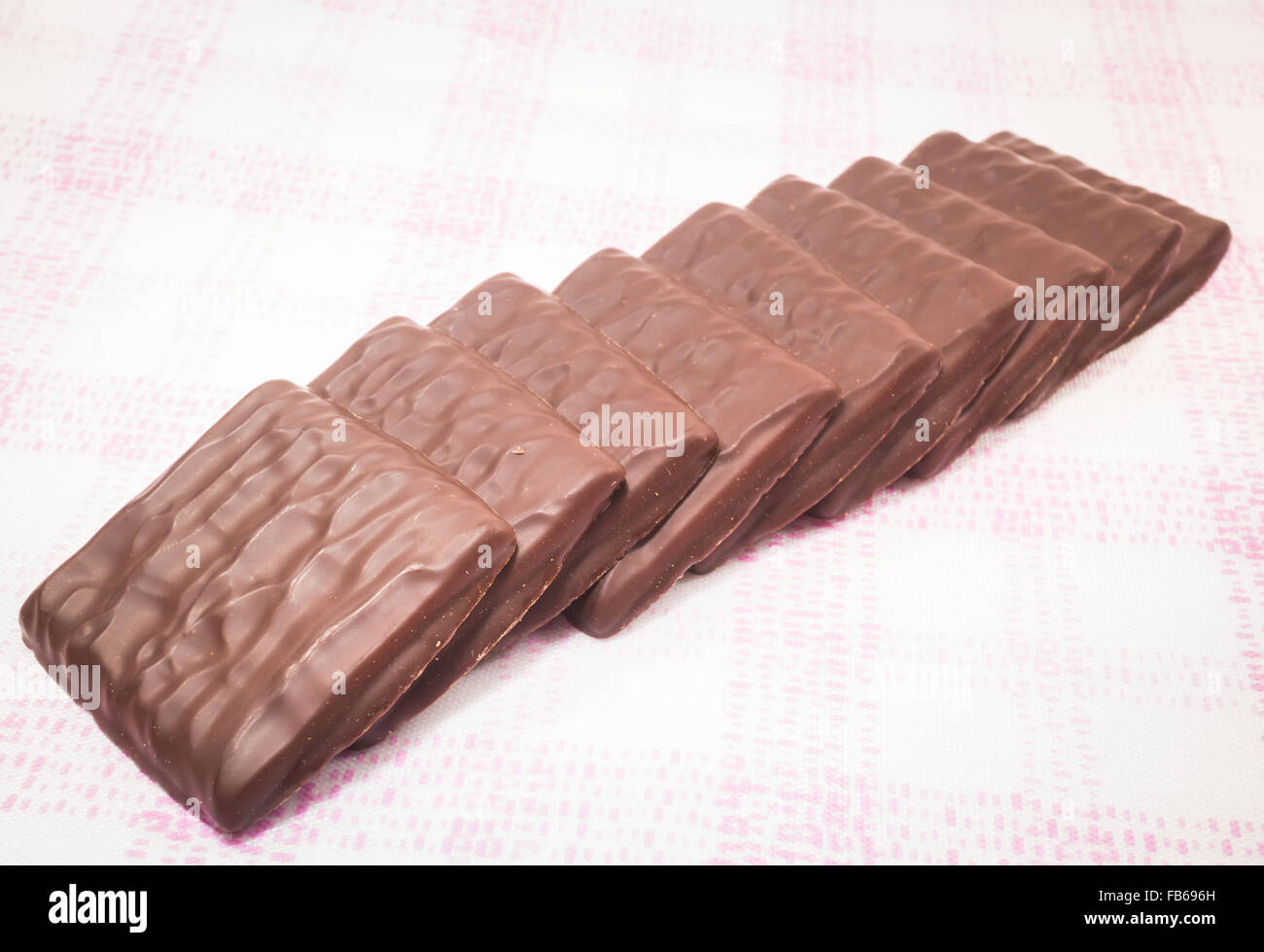 Stack of chocolate pieces hi-res stock photography and images - Alamy