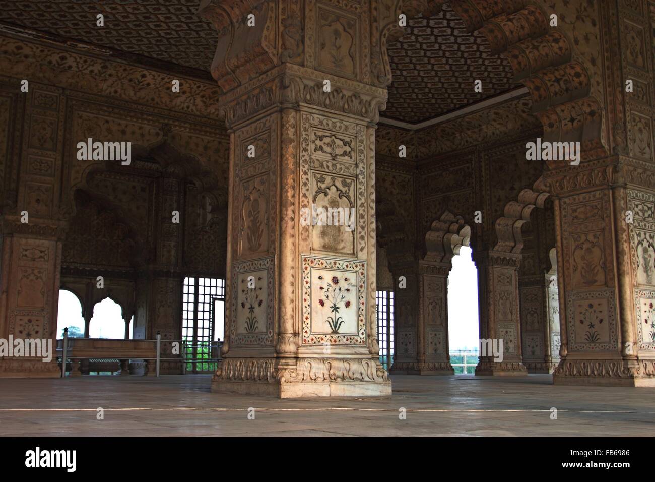 The Red Fort and its wall decorations Stock Photo - Alamy