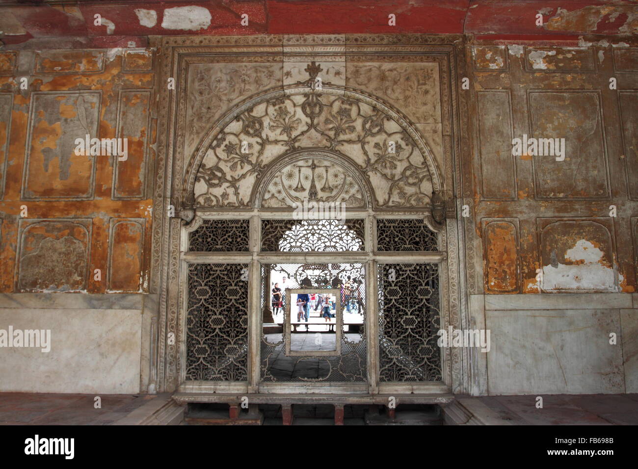 The Red Fort and its wall decorations Stock Photo - Alamy