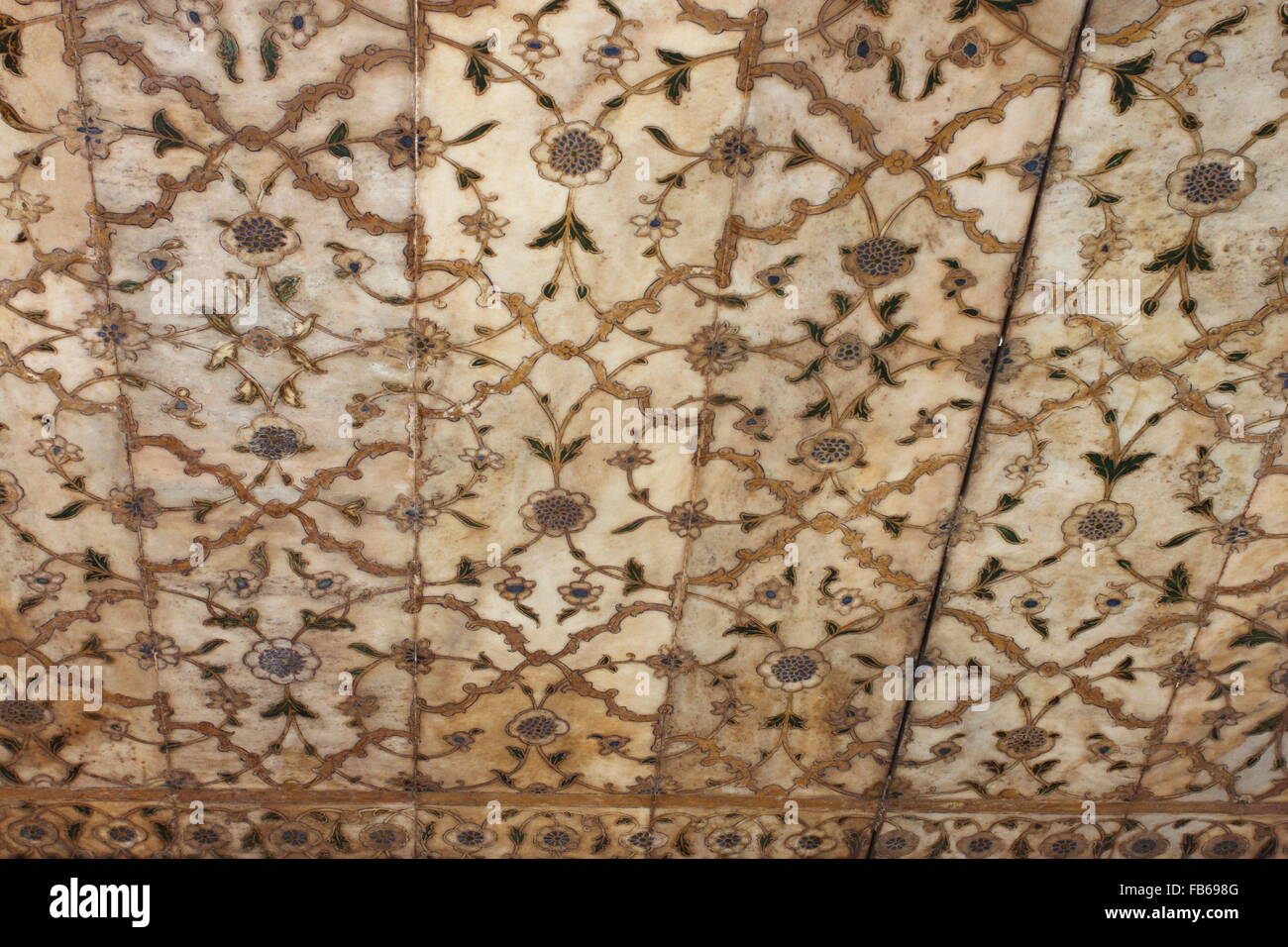 The Red Fort and its wall decorations Stock Photo - Alamy