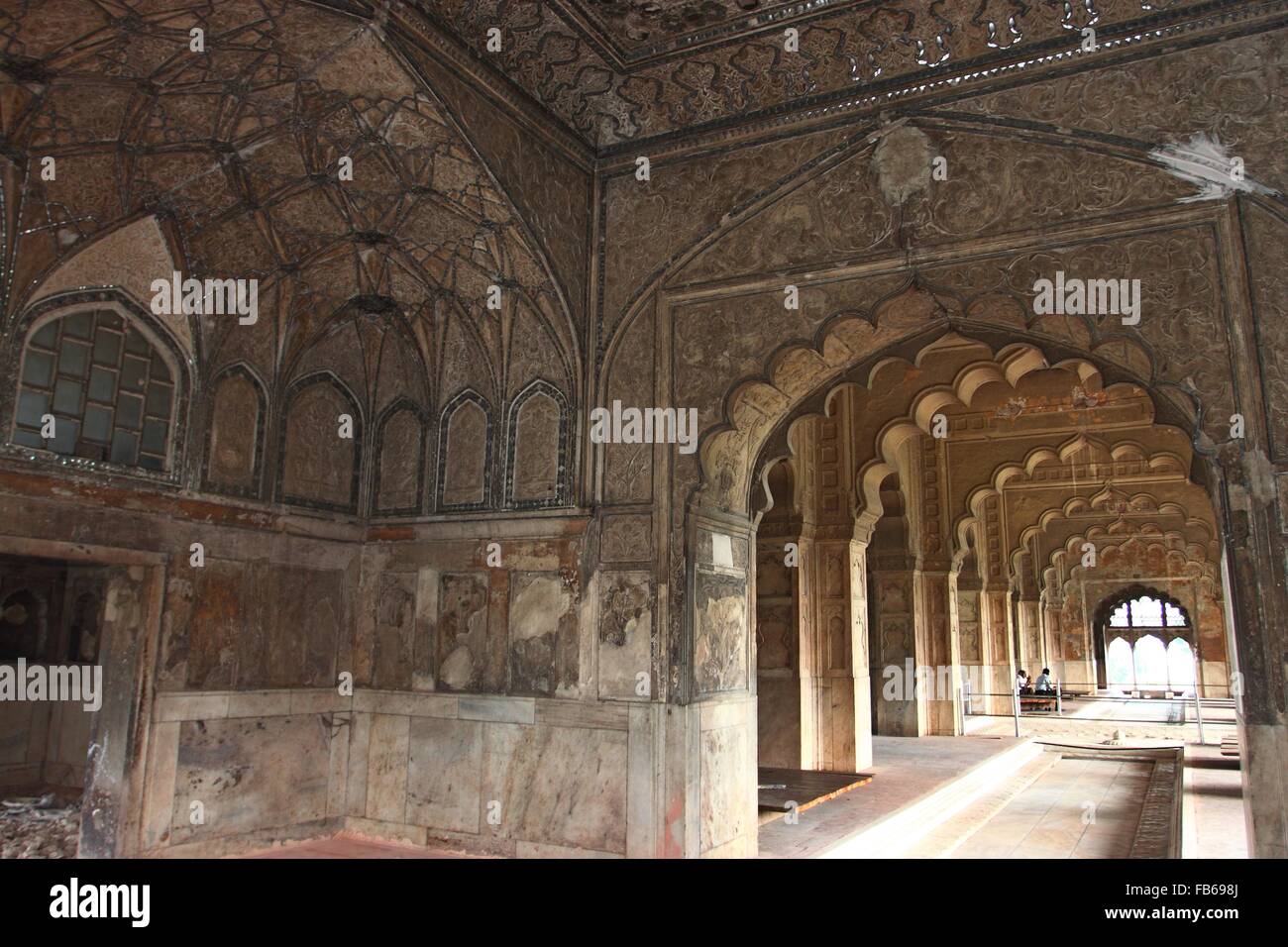 The Red Fort and its wall decorations Stock Photo - Alamy