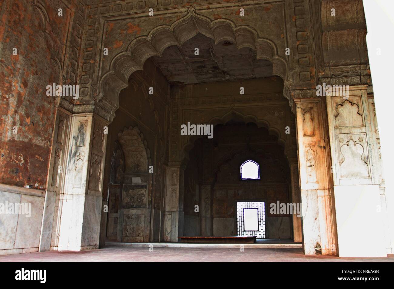 The Red Fort and its wall decorations Stock Photo - Alamy