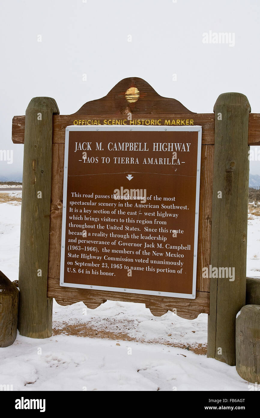 JACK M. CAMPBELL HIGHWAY - TAOS TO TIERRA AMARILLA - This road passes ...