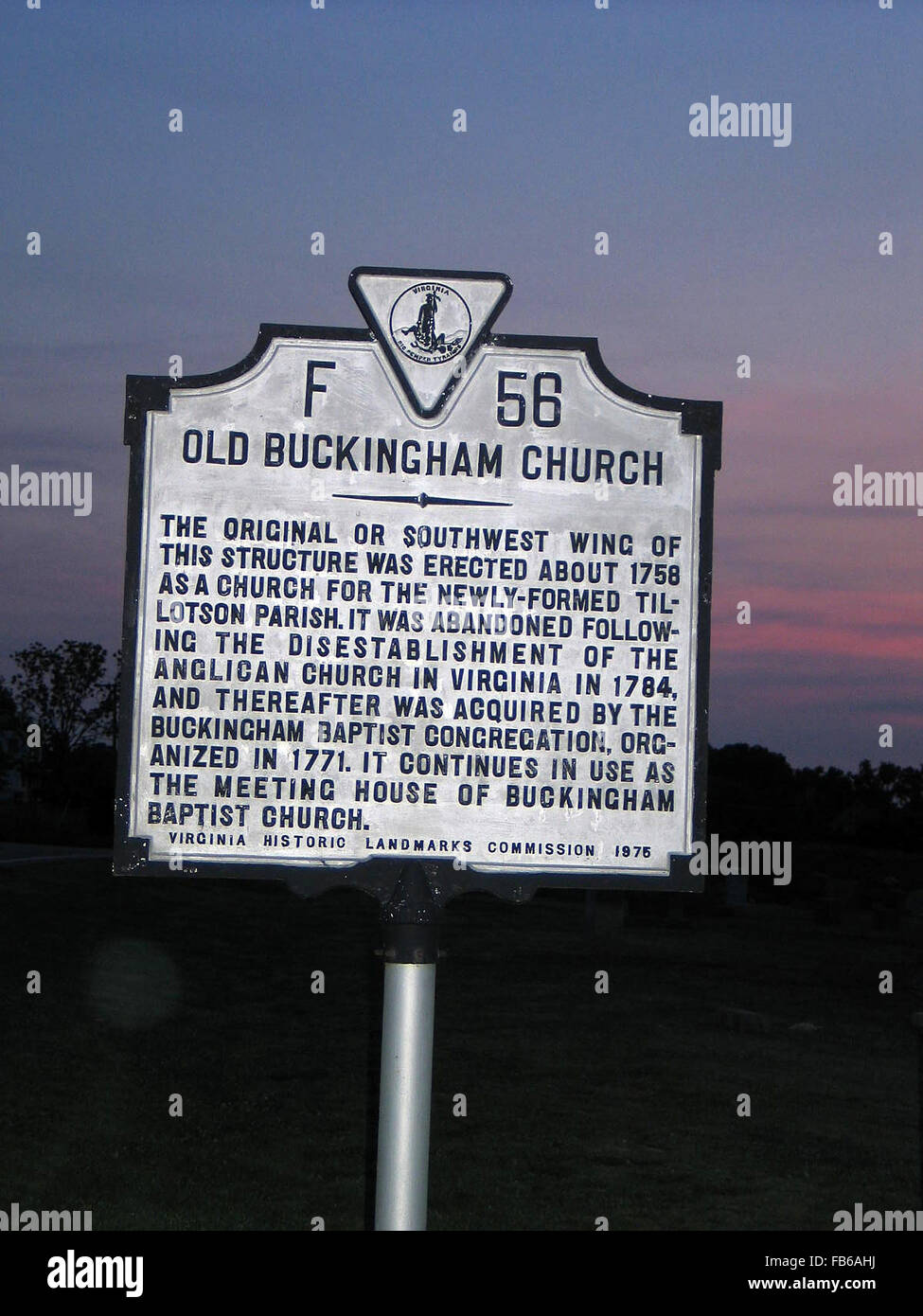 OLD BUCKINGHAM CHURCH The original or southwest wing of the structure ...
