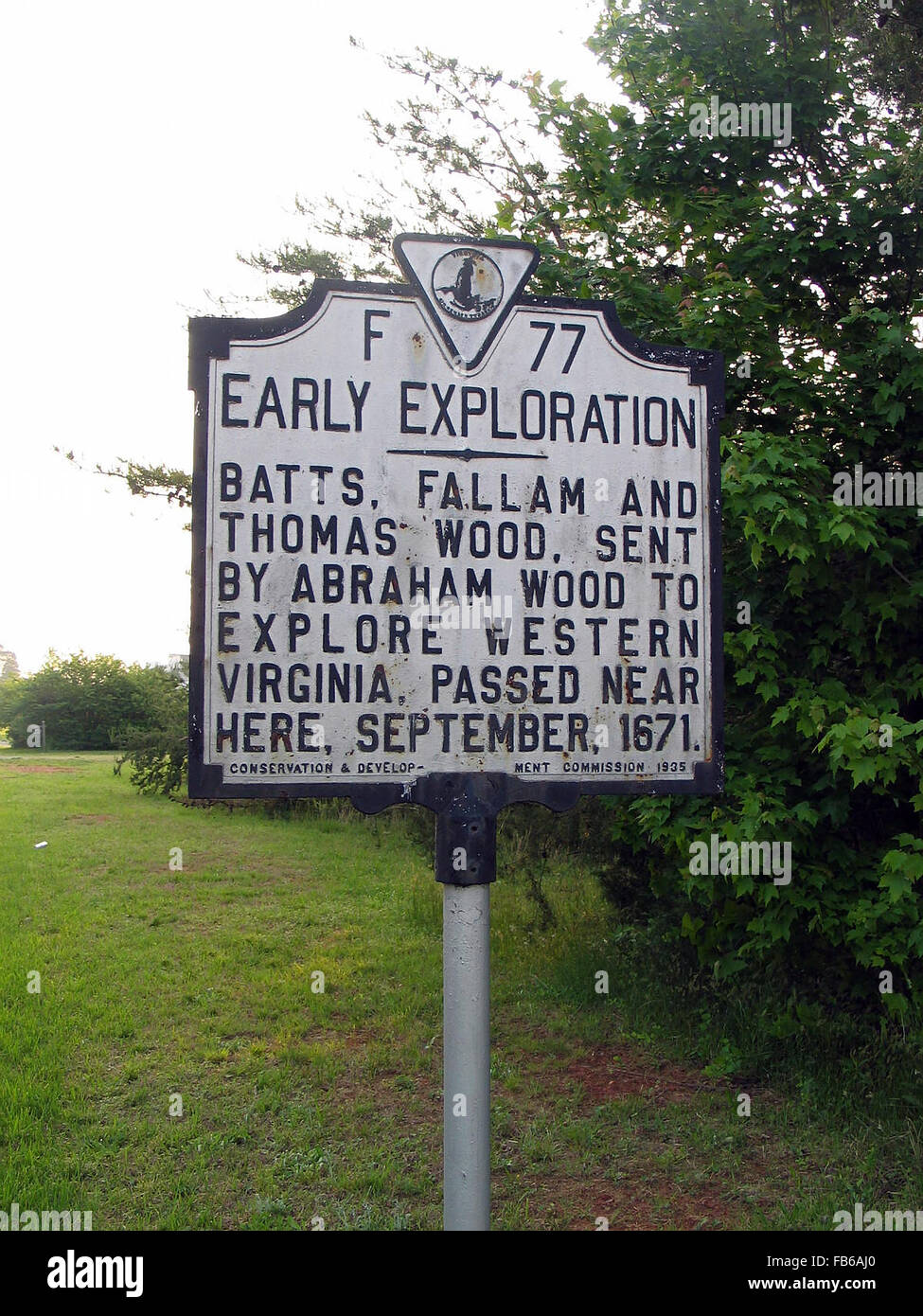 EARLY EXPLORATION Batts, Fallam and Thomas Wood, send by Abraham Wood ...
