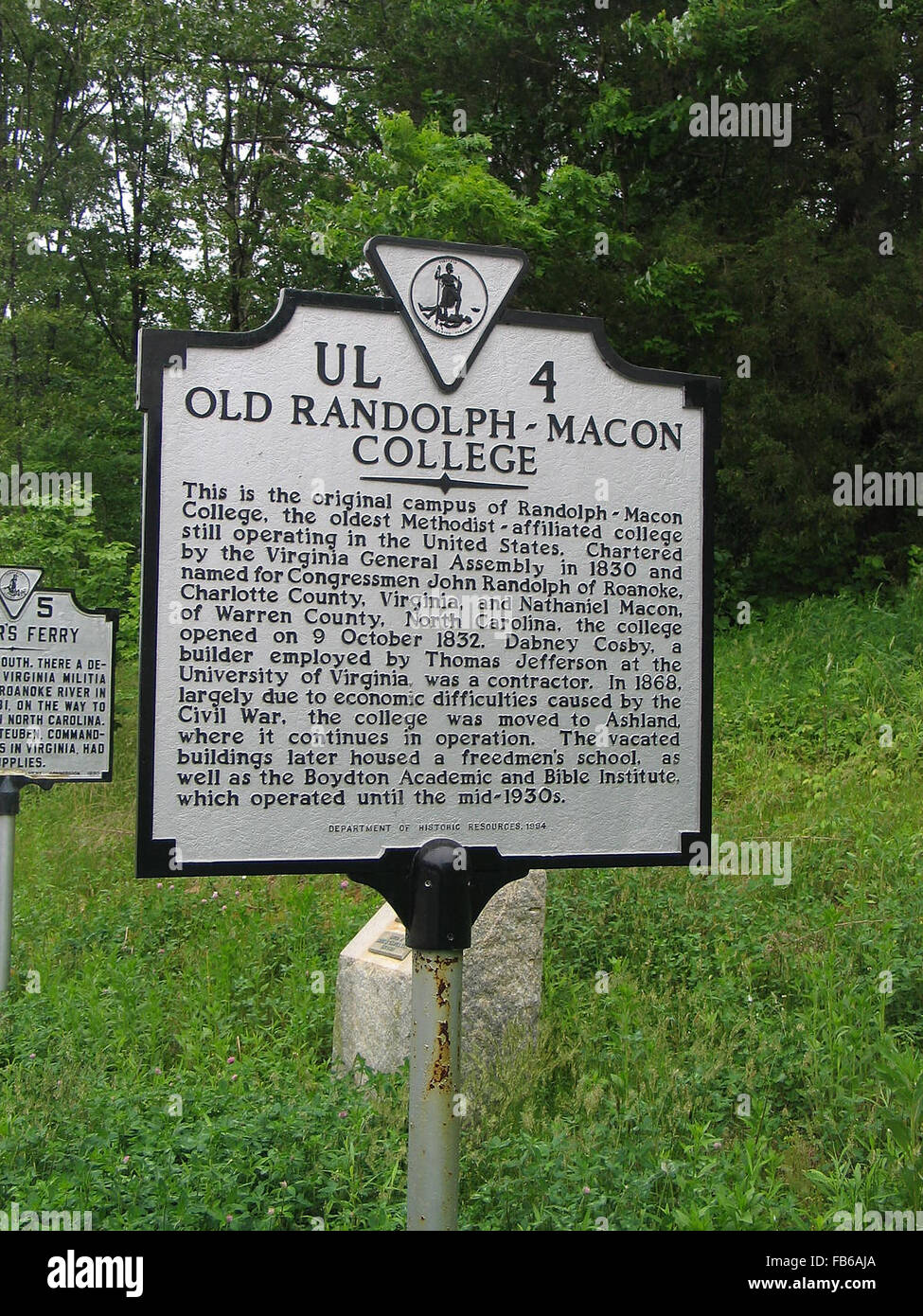 OLD RANDOLPH-MACON COLLEGE This is the original campus of Randolph-Macon College, the oldest ...