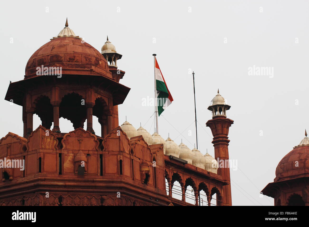 The Red Fort and its wall decorations Stock Photo - Alamy