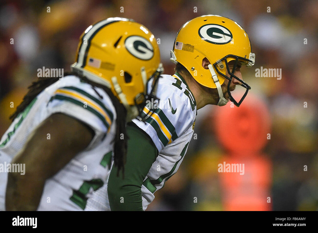 Landover, MD, USA. 10th Jan, 2016. Green Bay Packers quarterback Aaron ...