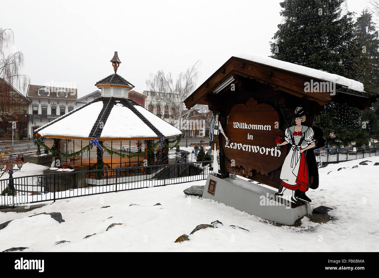 Leavenworth washington sign hi-res stock photography and images - Alamy
