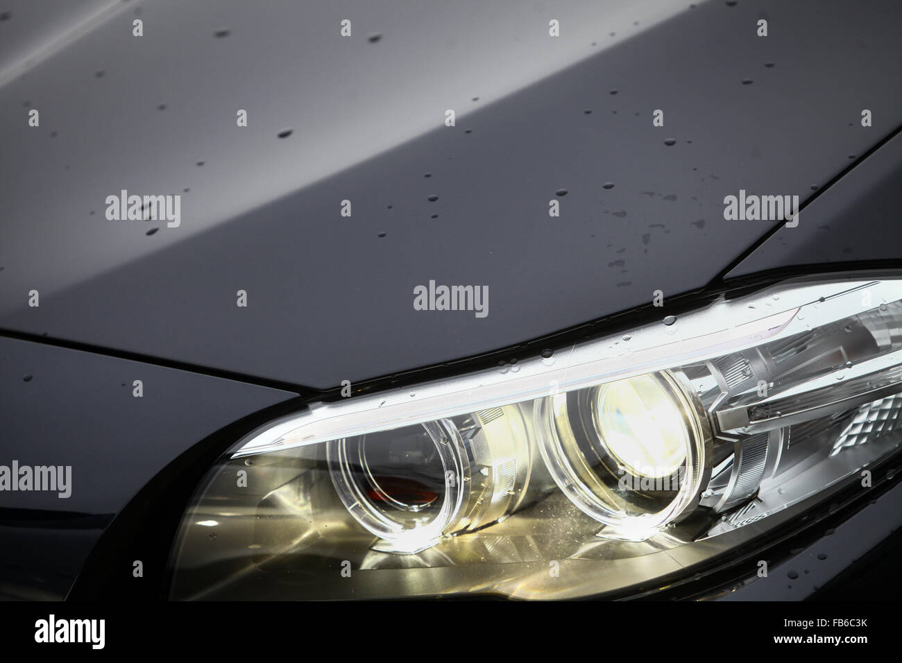 Color detail image of a car's LED headlight Stock Photo - Alamy