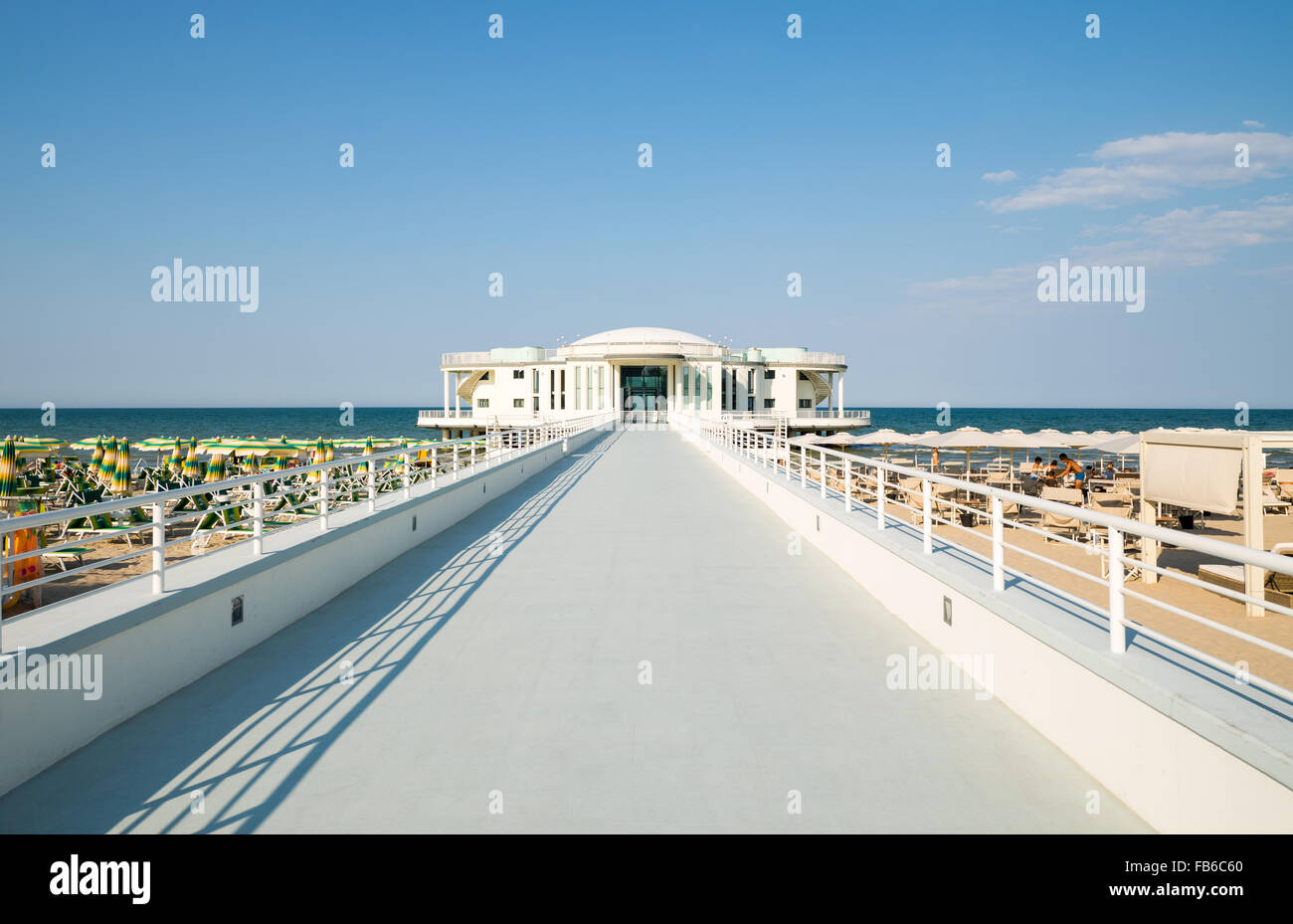 Italy, Marche region, Senigallia, the famous seaside resort La Rotonda ...