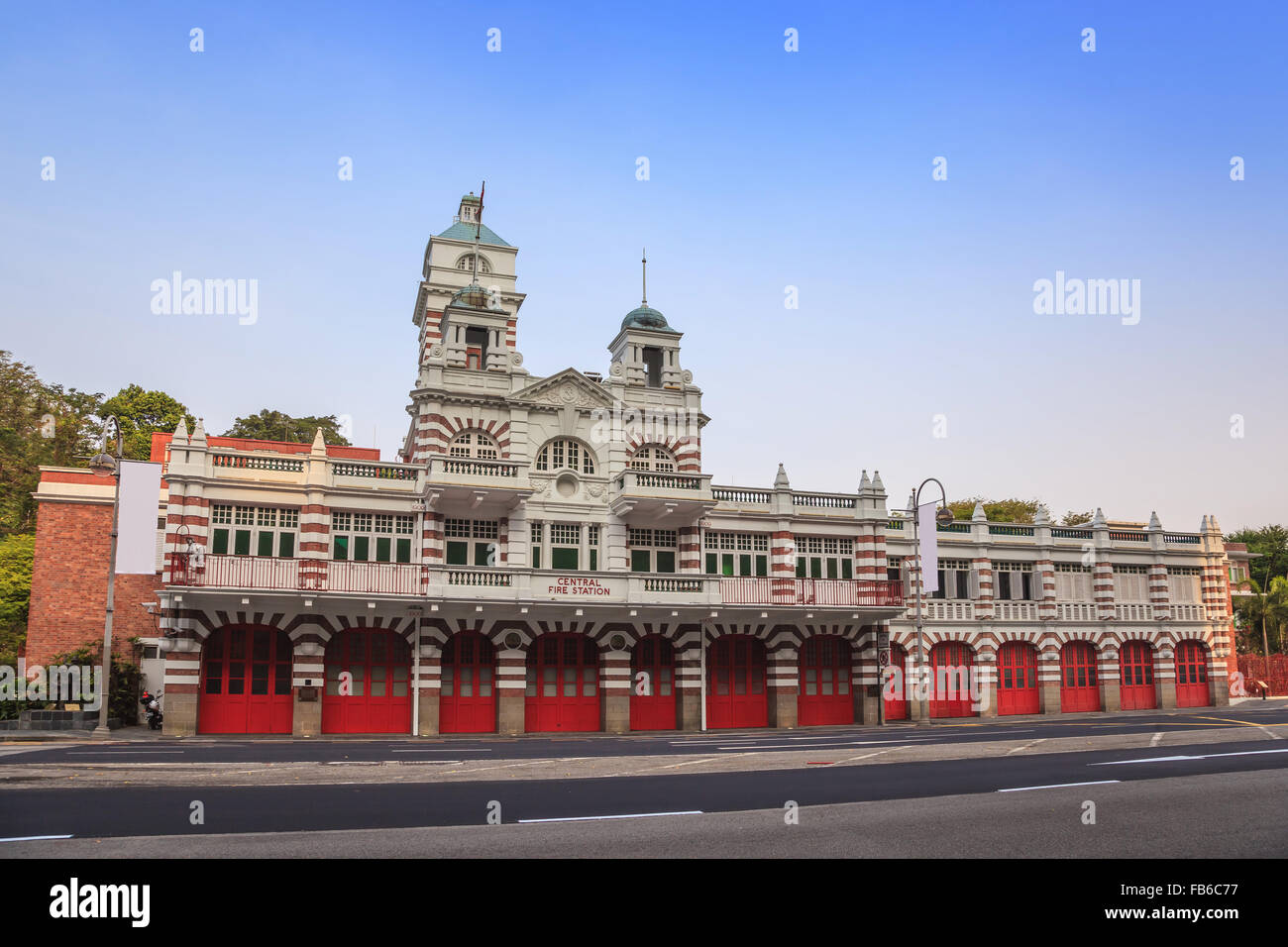 Central Fire Station of Singapore city Stock Photo - Alamy