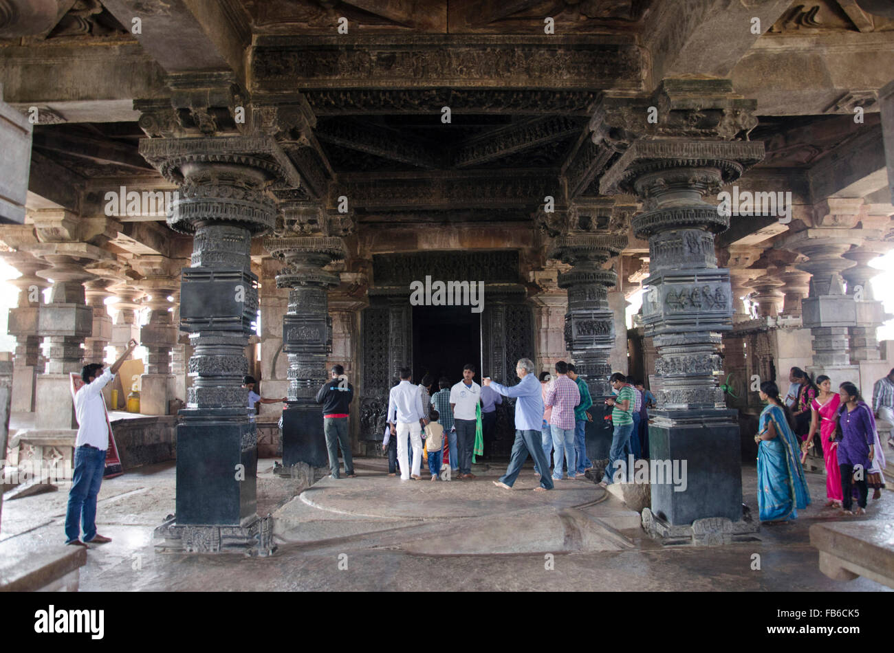 Interior view, Ramappa Temple, Palampet, Warangal, Telangana, India ...