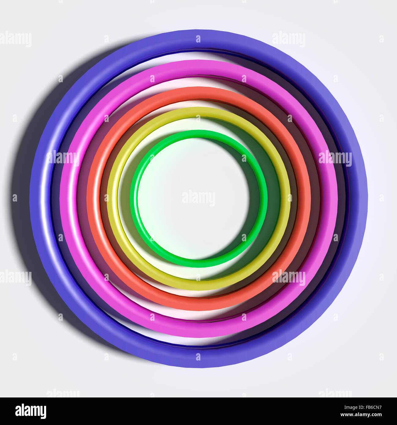 3d rendering of colorful circles on white background. Illustration ...