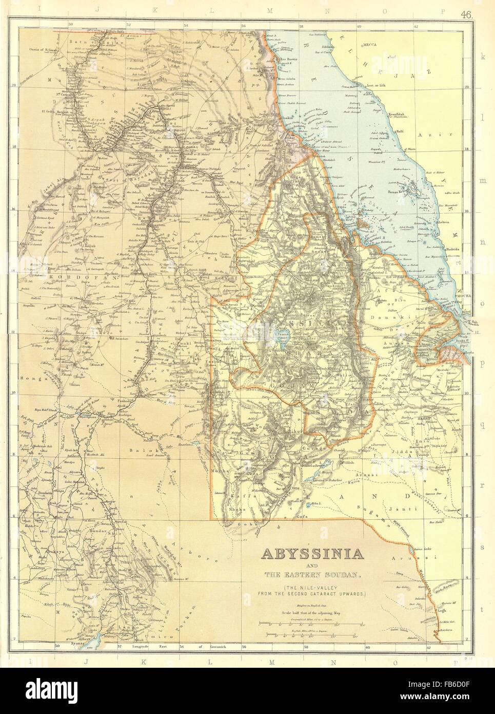 Map of ethiopia abyssinia hi-res stock photography and images - Alamy