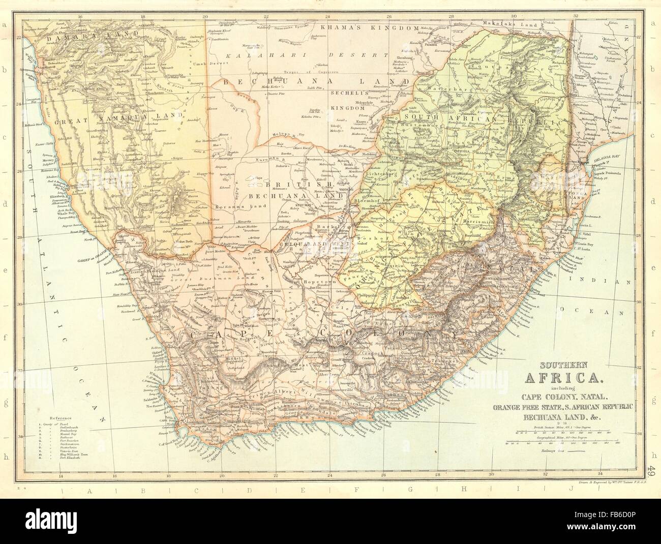 South africa land map hi-res stock photography and images - Alamy