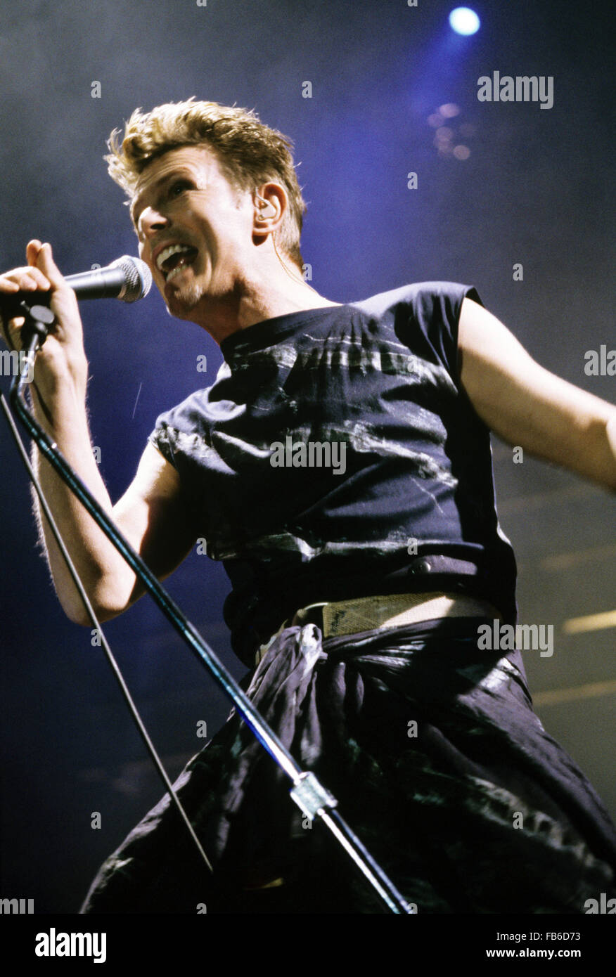David Bowie live at the Wembley Arena in London on November 17th, 1995 ...