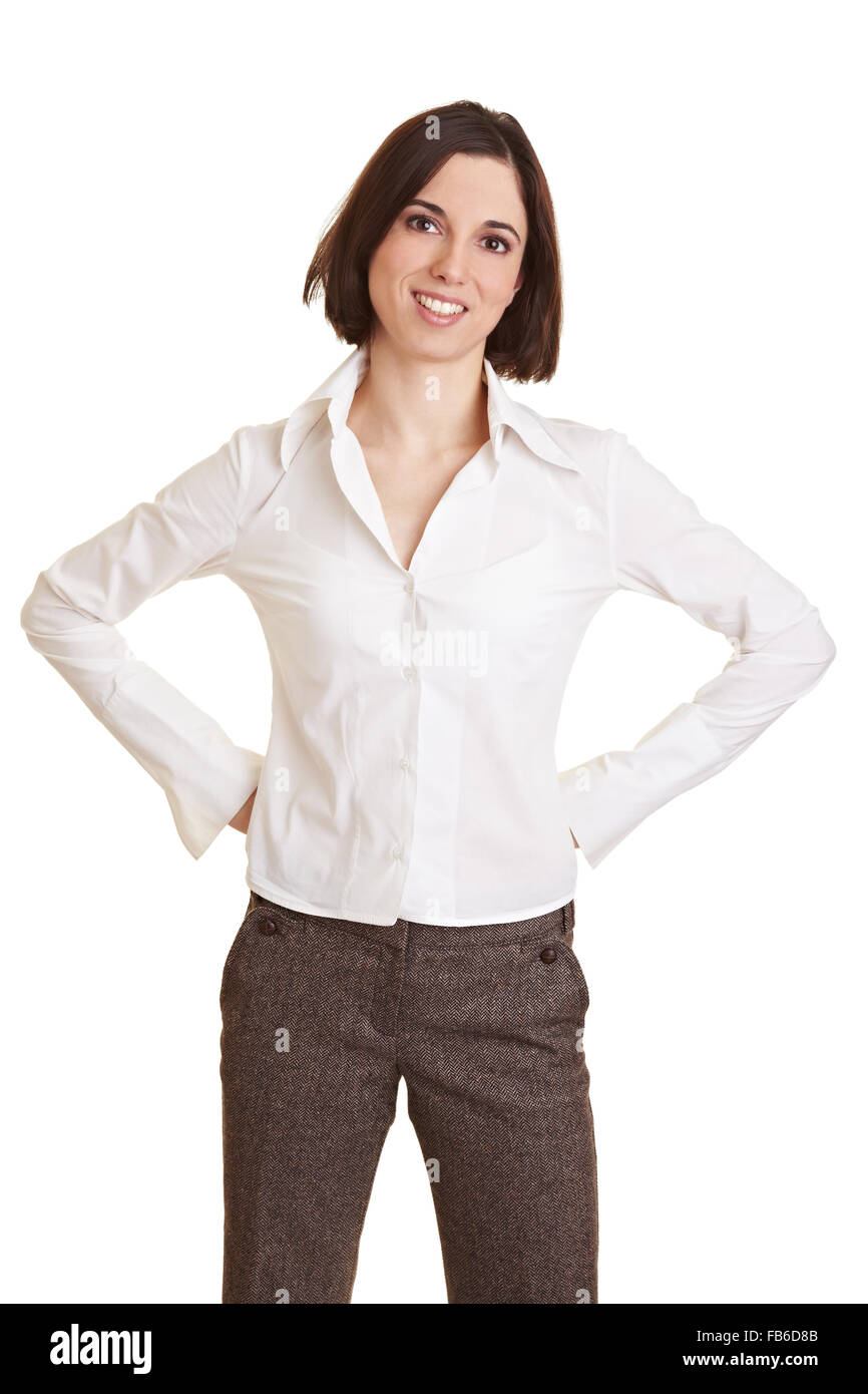 Business people with arms akimbo Cut Out Stock Images & Pictures - Alamy