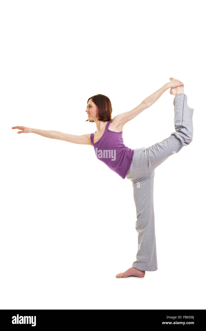 Fitness woman stretch back Cut Out Stock Images & Pictures - Alamy