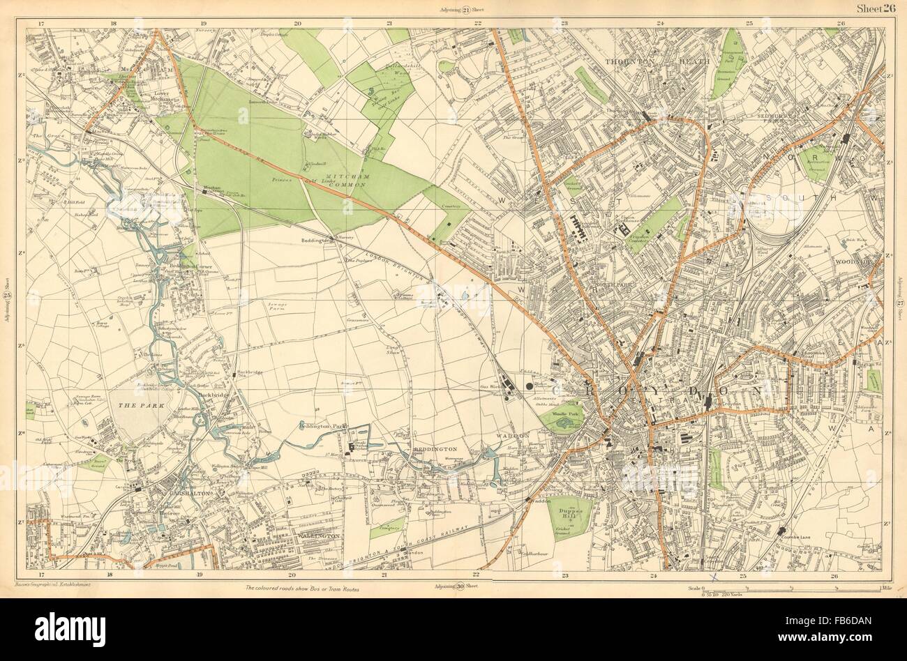 Croydon map hi-res stock photography and images - Alamy
