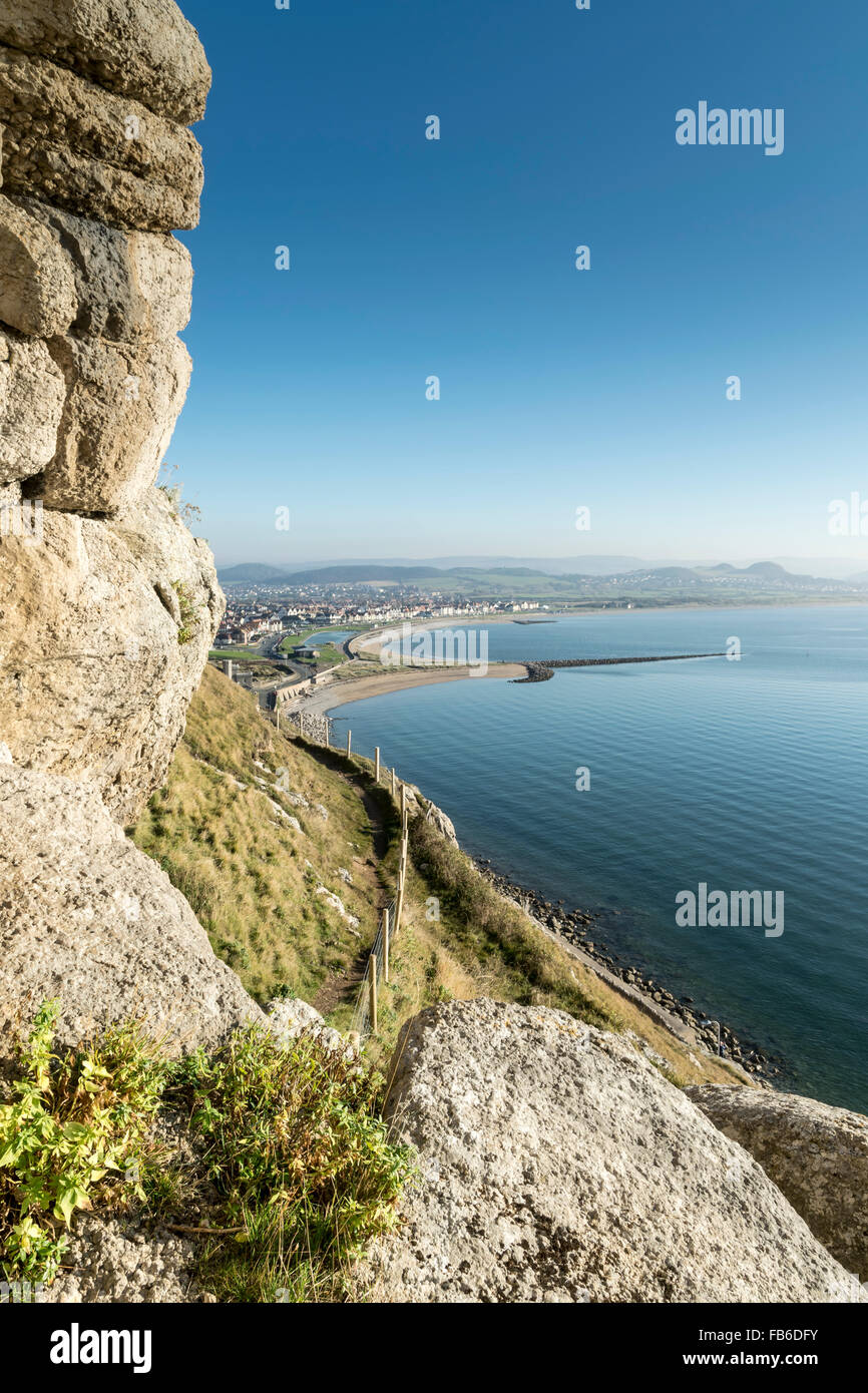 View from the west side footpath on the Great Ormes Head looking ...