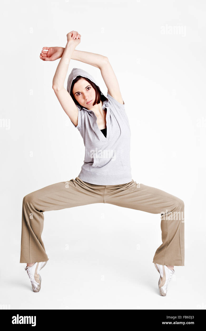 Cool young female breakdancer standing on tiptoes Stock Photo - Alamy