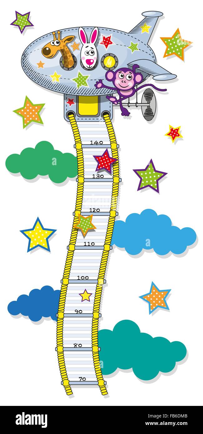 Measuring height in child Stock Vector Images - Alamy