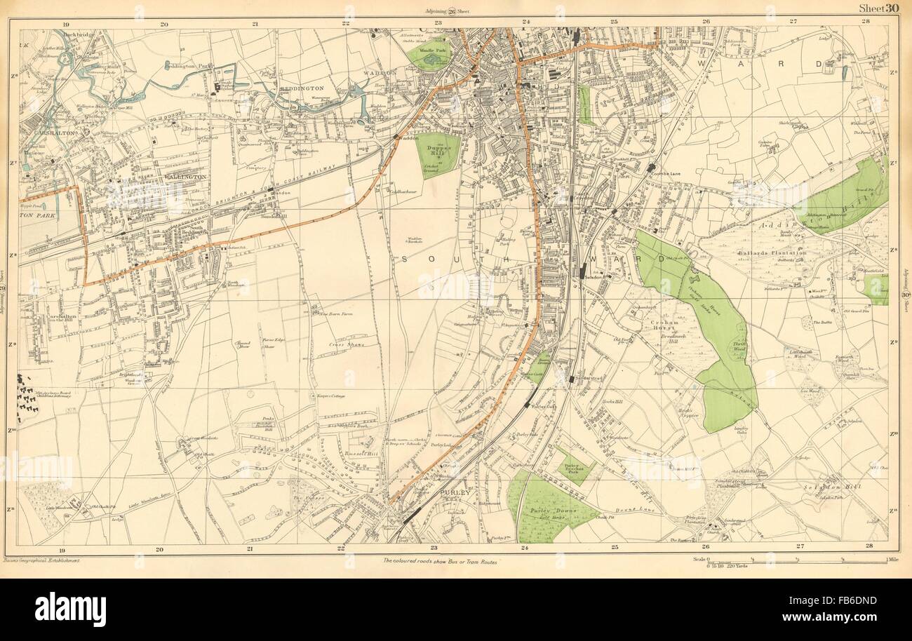 S CROYDON: Carshalton,Wallington,Waddon,Beddington,Purley (Bacon ...