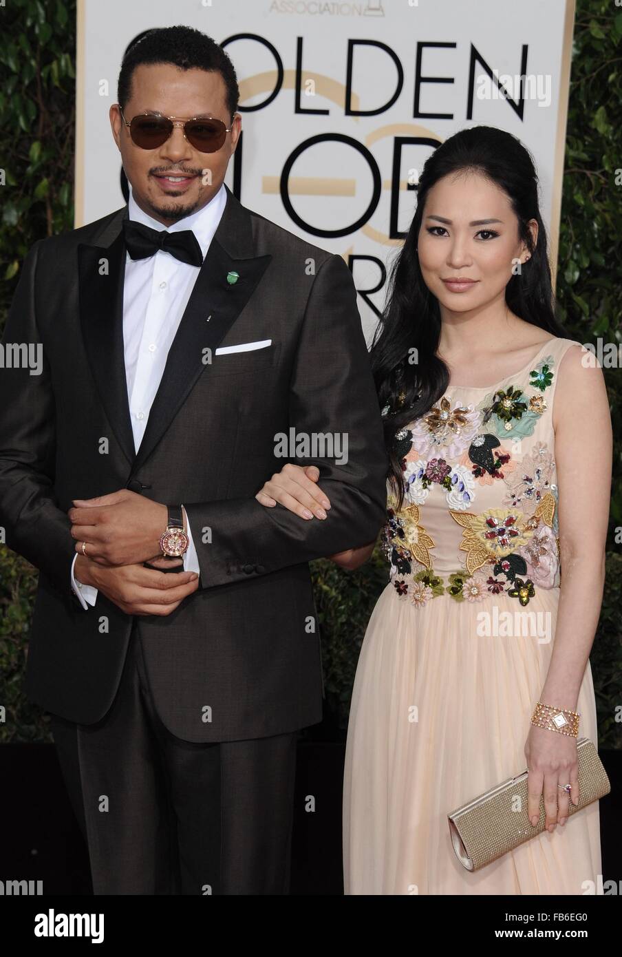 Beverly Hills, CA. 10th Jan, 2016. Terence Howard, Mira Pak at arrivals ...