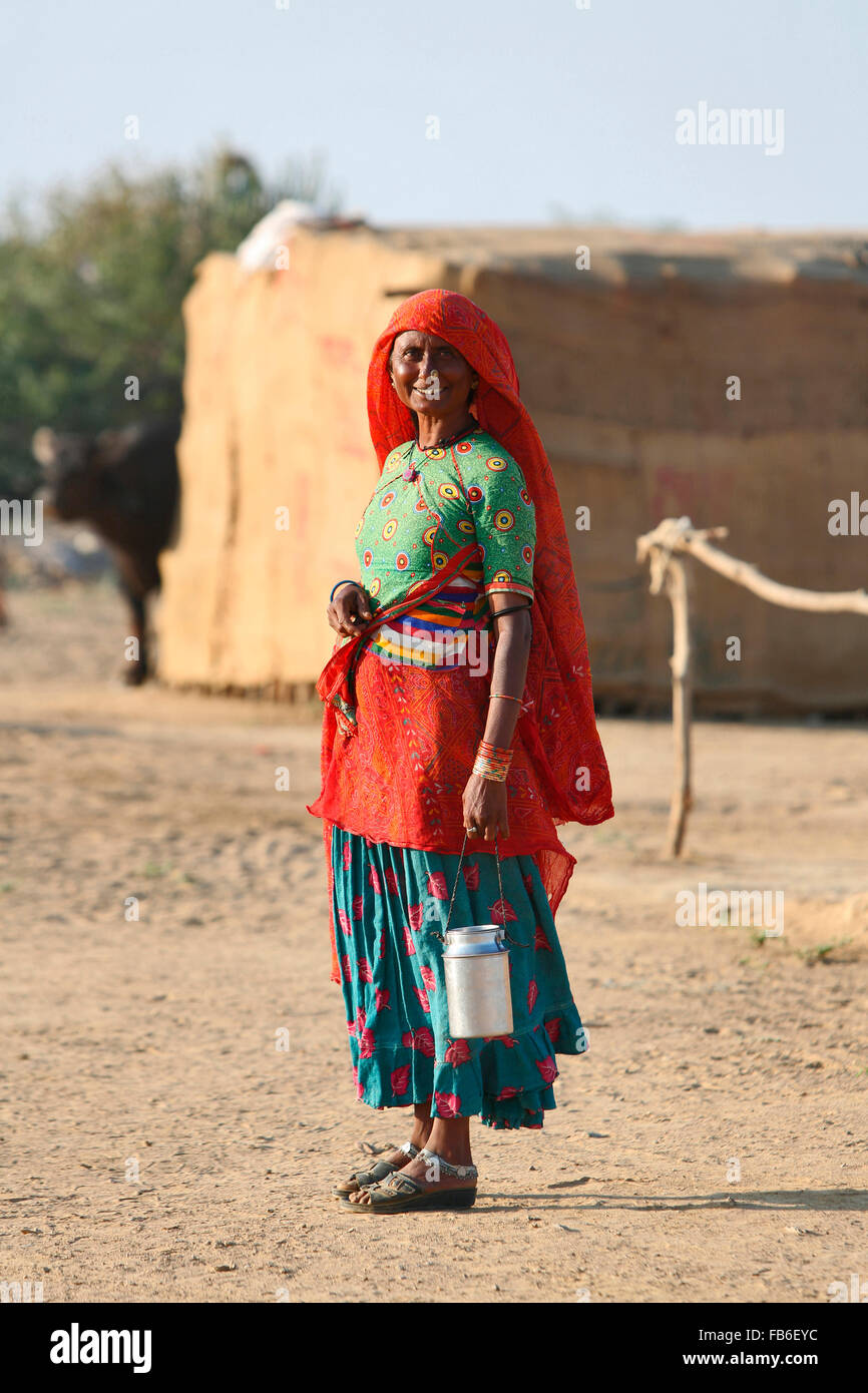 Harijan Woman, Medi Village, Kutch Gujarat, India Stock Photo - Alamy