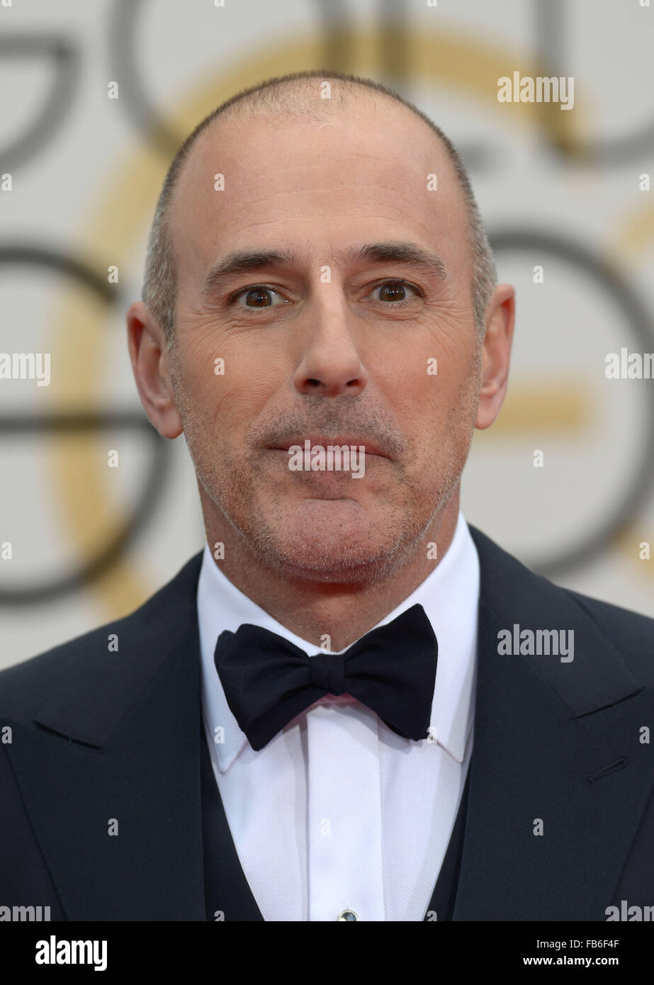 Los Angeles, California, USA. 10th January, 2016. Matt Lauer arrives at ...