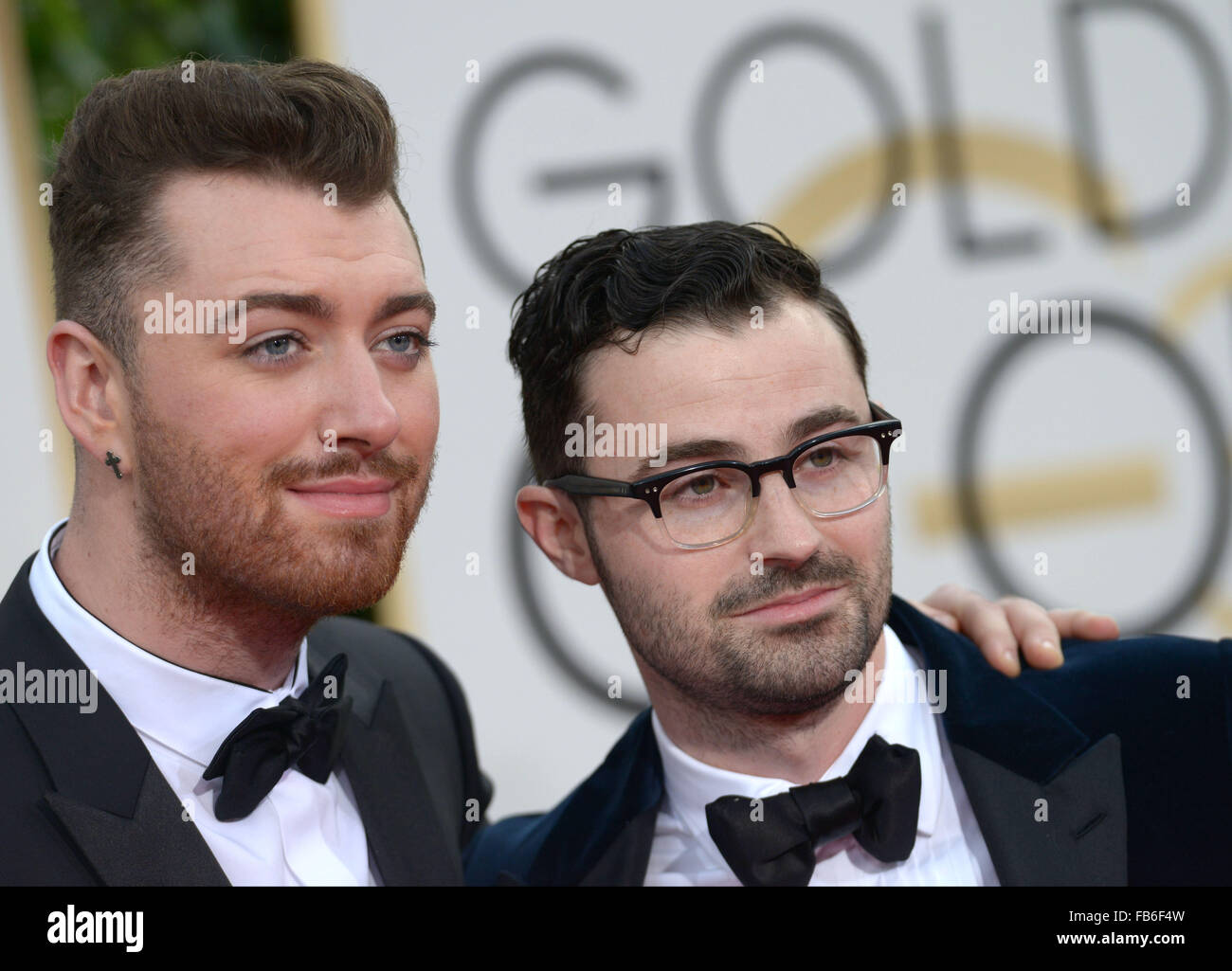 Los Angeles, California, USA. 10th January, 2016. Sam Smith arrives at ...
