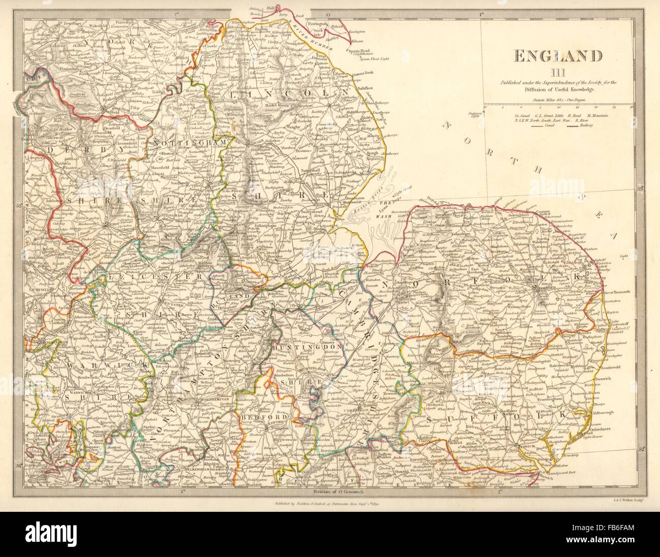 Map of norfolk england hi-res stock photography and images - Alamy