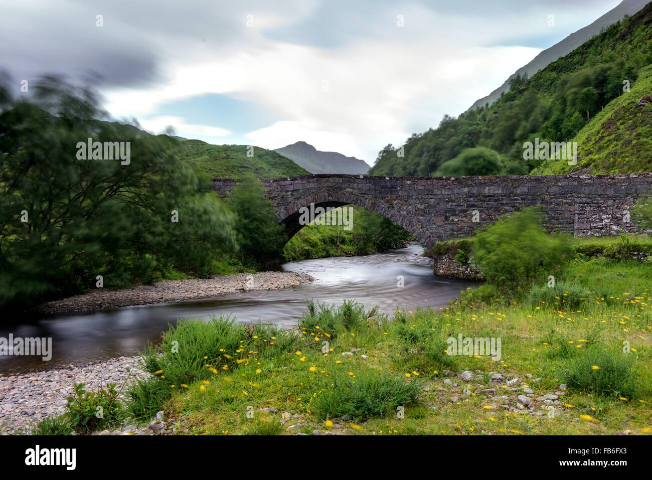 Old Stone Bridge, River Shiel Stock Photo - Alamy