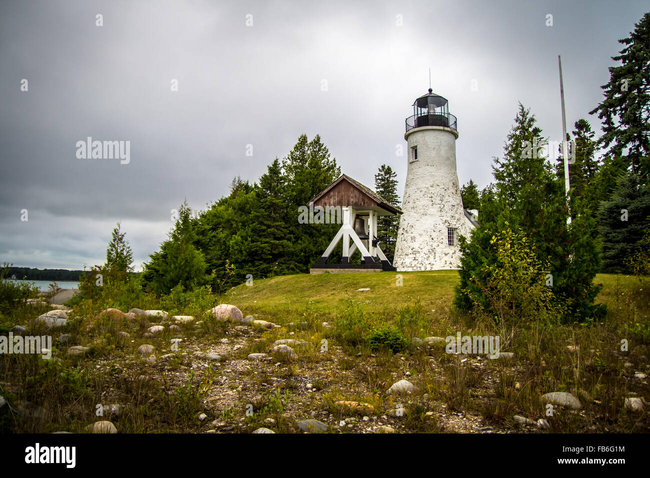 Old Presque Isle Lighthouse. The old Presque Isle Lighthouse on the ...