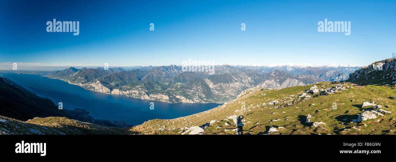 Monte Baldo, mountain range, Lake Garda Stock Photo - Alamy
