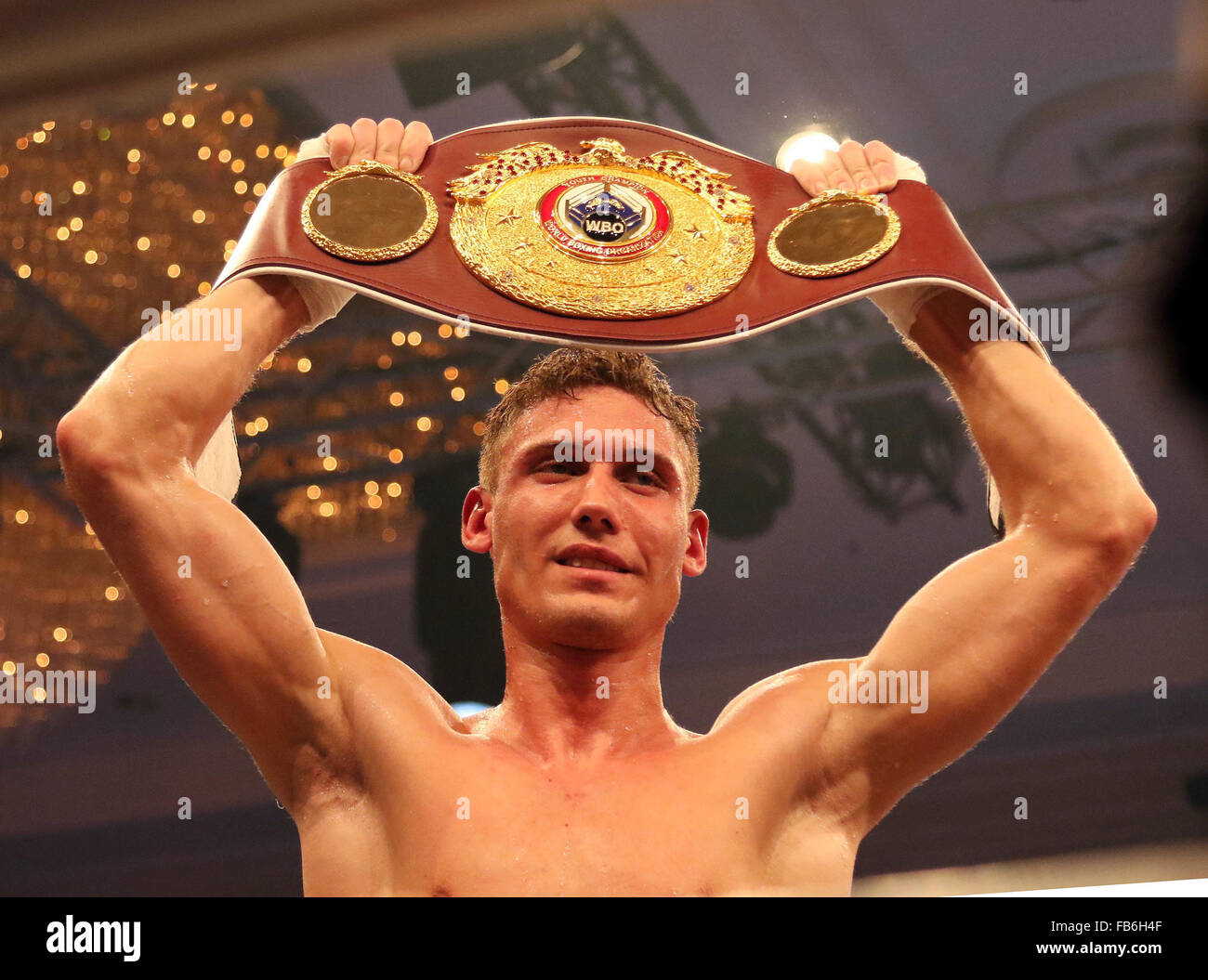 Berlin, Germany. 9th Jan, 2016. Jan MEISER (Germany), .WBO Youth World ...
