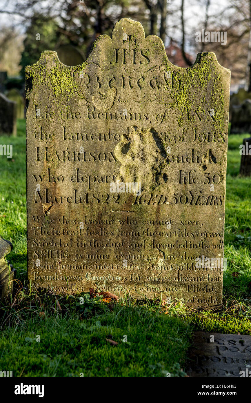 Ancient gravestone, St. Wilfred's, Standish Parish Church, Standish ...