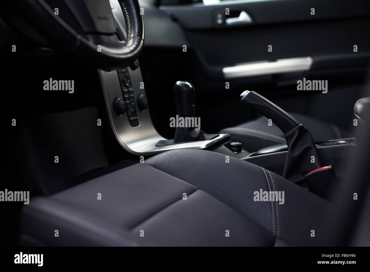 Modern car interior (color toned image Stock Photo - Alamy