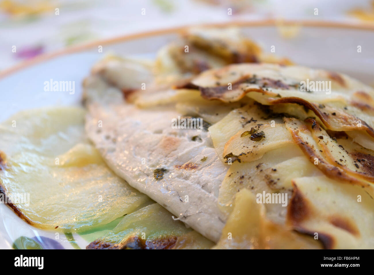 plaice Fillets in potato crust Stock Photo - Alamy