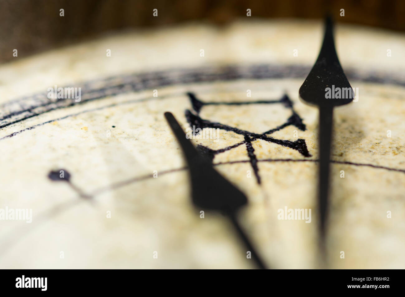 concept abstract of time with the hand of an old clock Stock Photo - Alamy