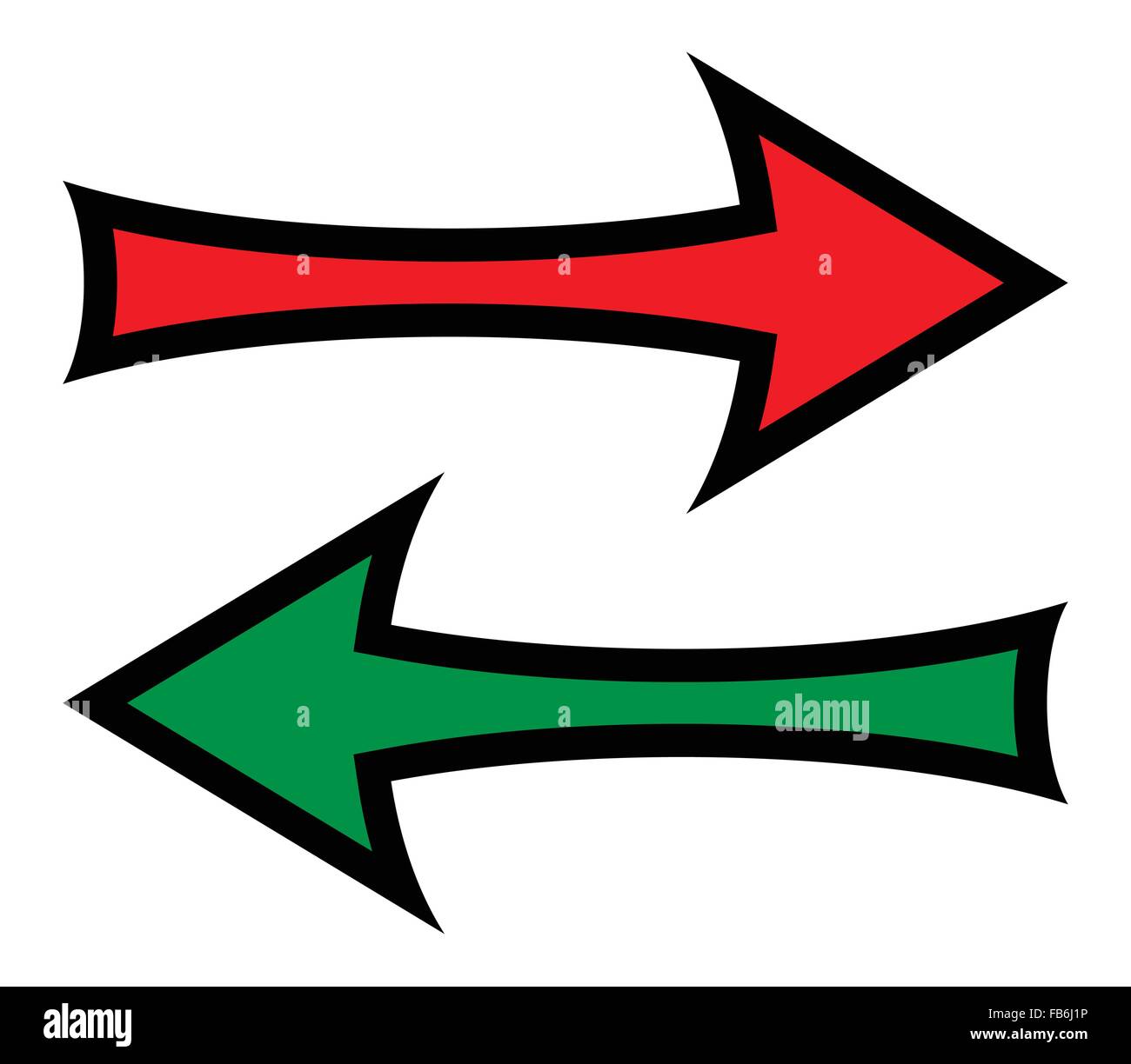 Two arrows left right hi-res stock photography and images - Alamy